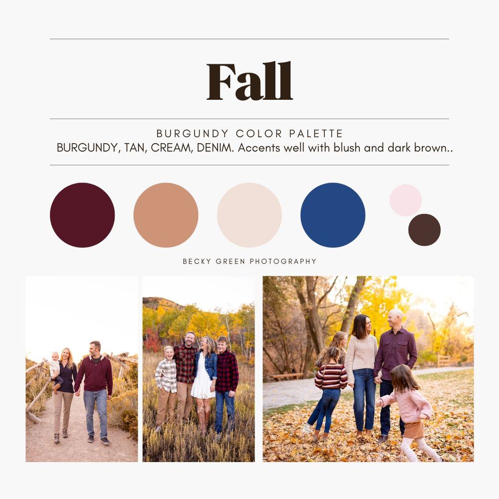 Fall Outfit Color Palettes for Family Photos - Becky Green Photography