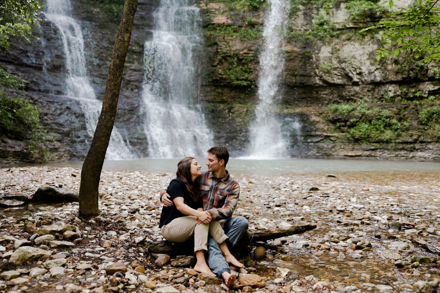 Buffalo River Waterfall Couples Session - Ella Davis Imagery - Ozarks ...