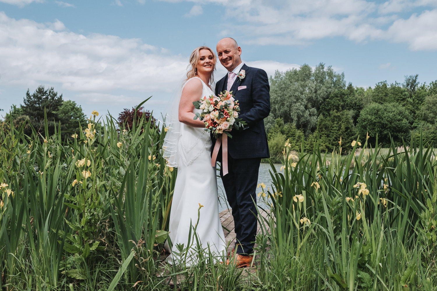 Jade and Andy marry at Church of St Peter and reception at Hall Farm ...