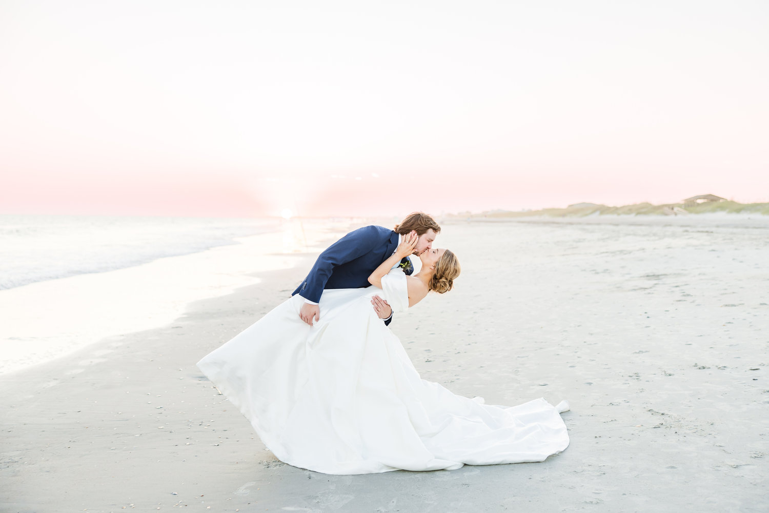 Elegant Beach Wedding in Morehead City, North Carolina - Megan Allred ...