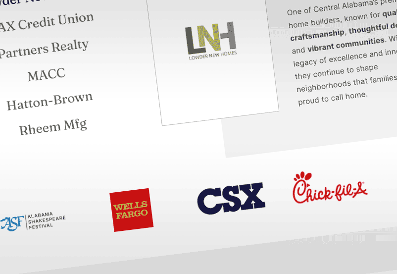 Trusted Clients | Montgomery, AL - Carter Photography & Design