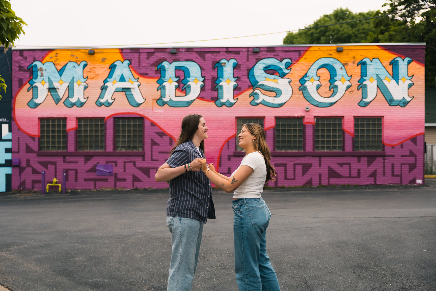 Date Night by the Madison Mural - Little Dragan Photography