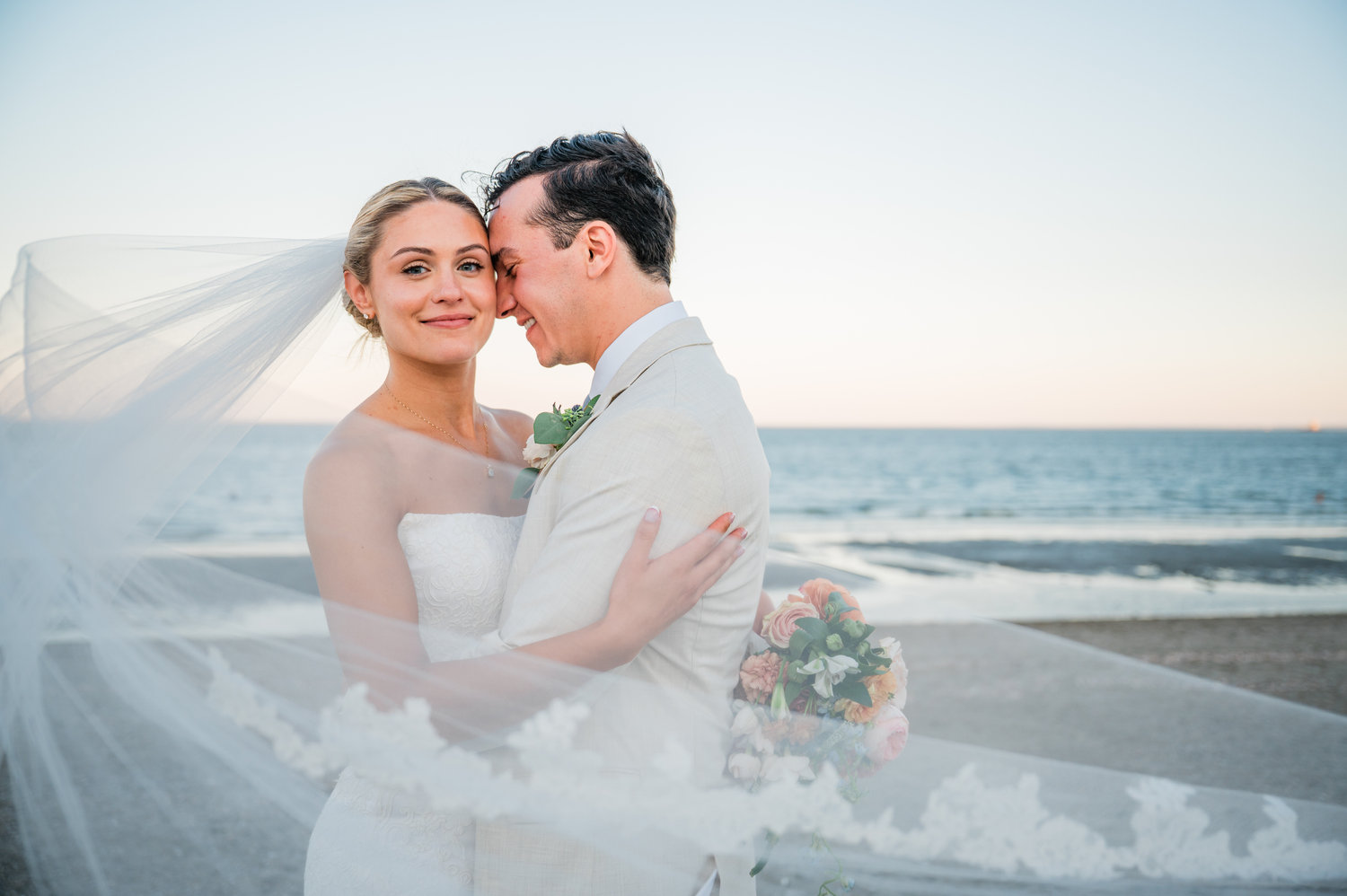 Chris + Carmen | Pavilion at Penfield Beach Wedding in Fairfield ...