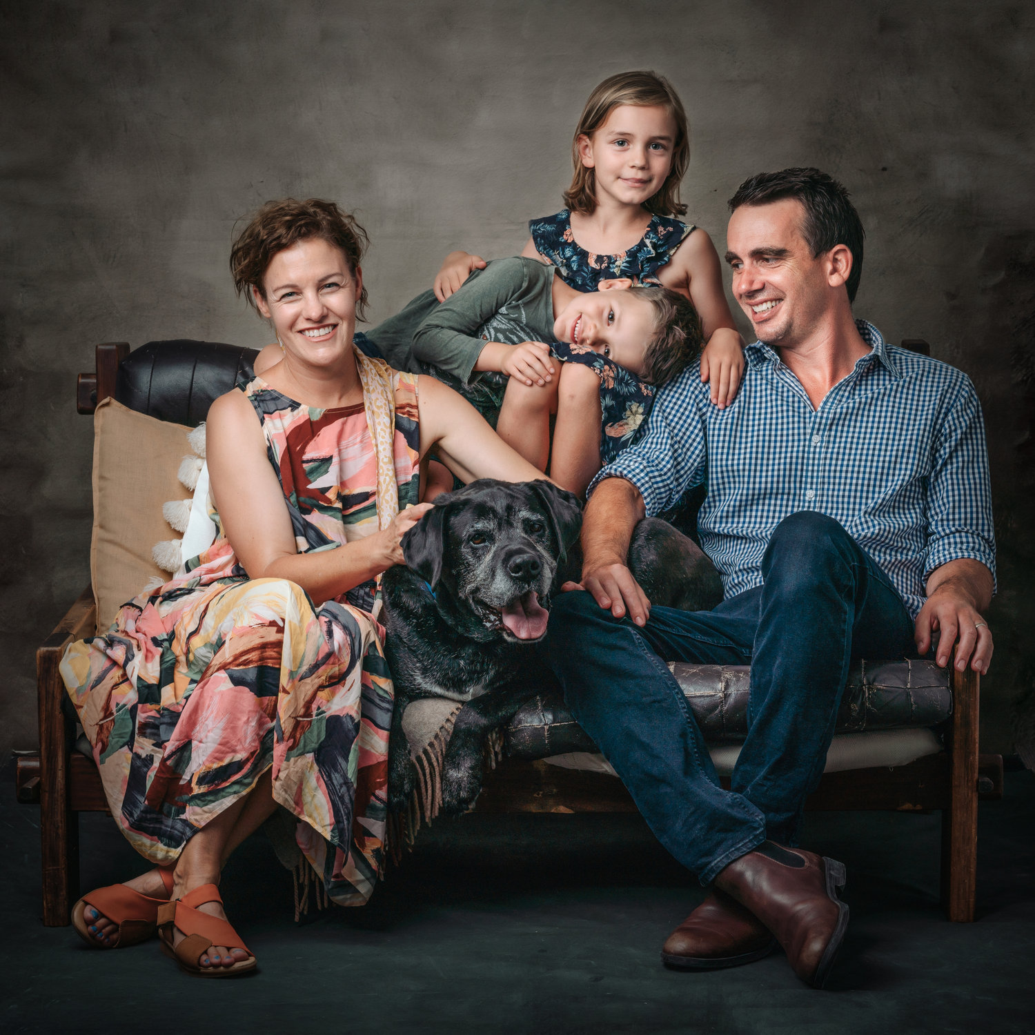 Studio Family Portrait - Kowhai and Thistle Photography